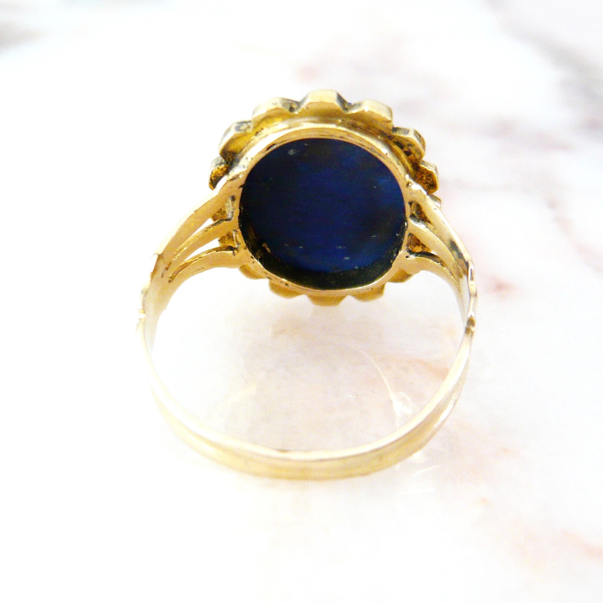 ART DECO Lapis Lazuli Scarab Ring Size Uk R US 8 3/4 - Etsy