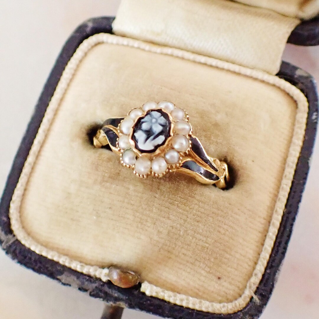 VICTORIAN Forget Me Not Ring 18ct Gold Size UK M 1/2 US 6 1/2 - Etsy