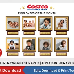 Oversized Costco Employee of the Month – Editable Printable Sign ...