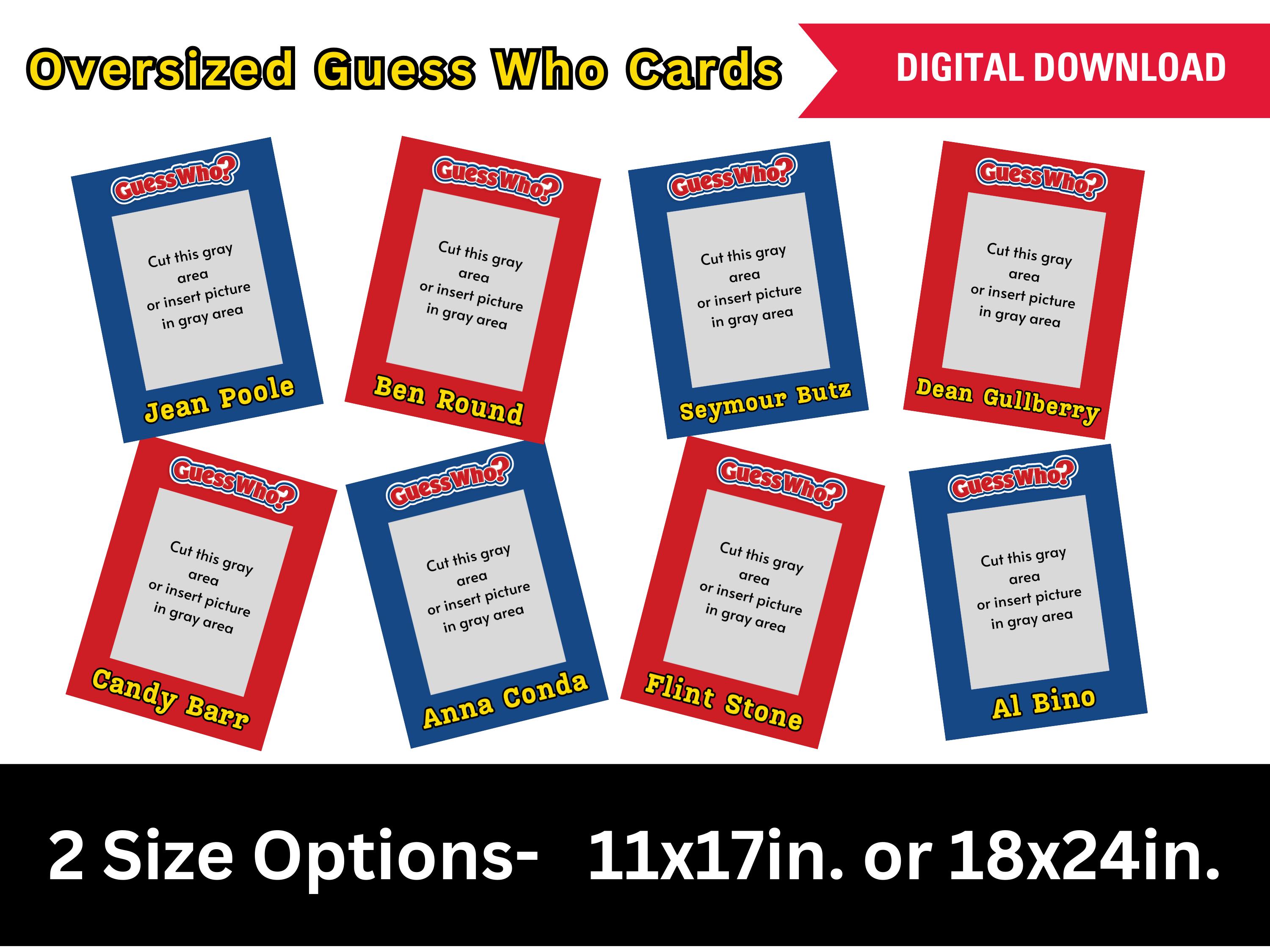 Editable Printable Group Costume Classic Guess Who Game Theme ...