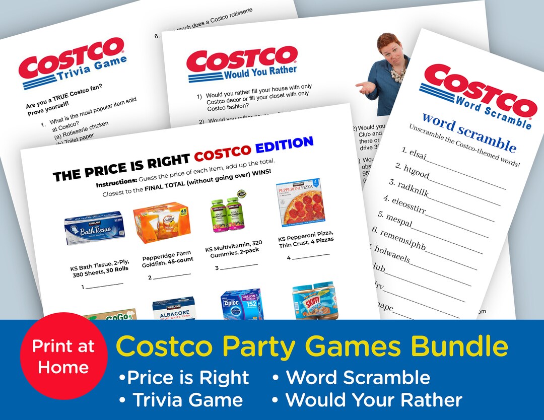 Costco Party Games- Self Print at Home, Digital Download, 8x11 In - Etsy