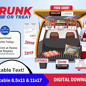 Editable Costco Trunk or Treat- Print at Home or Staples- 2 Sizes - Etsy