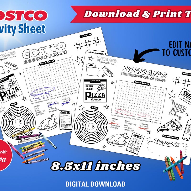 Costco Name Tag Printable - Etsy