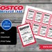 Printable Costco Party Favor Tags Editable on Canva, Digital Download ...
