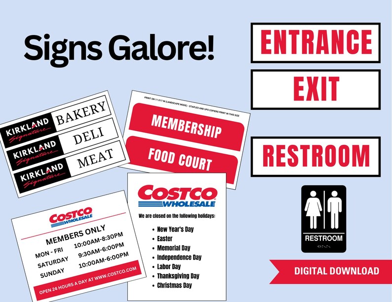 Costco MEGA BUNDLE, Customize, Canva, Invite, Badges, Membership Cards ...