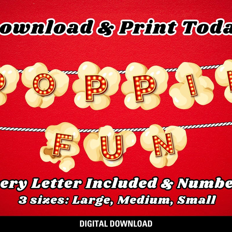 Popcorn Sign - Etsy