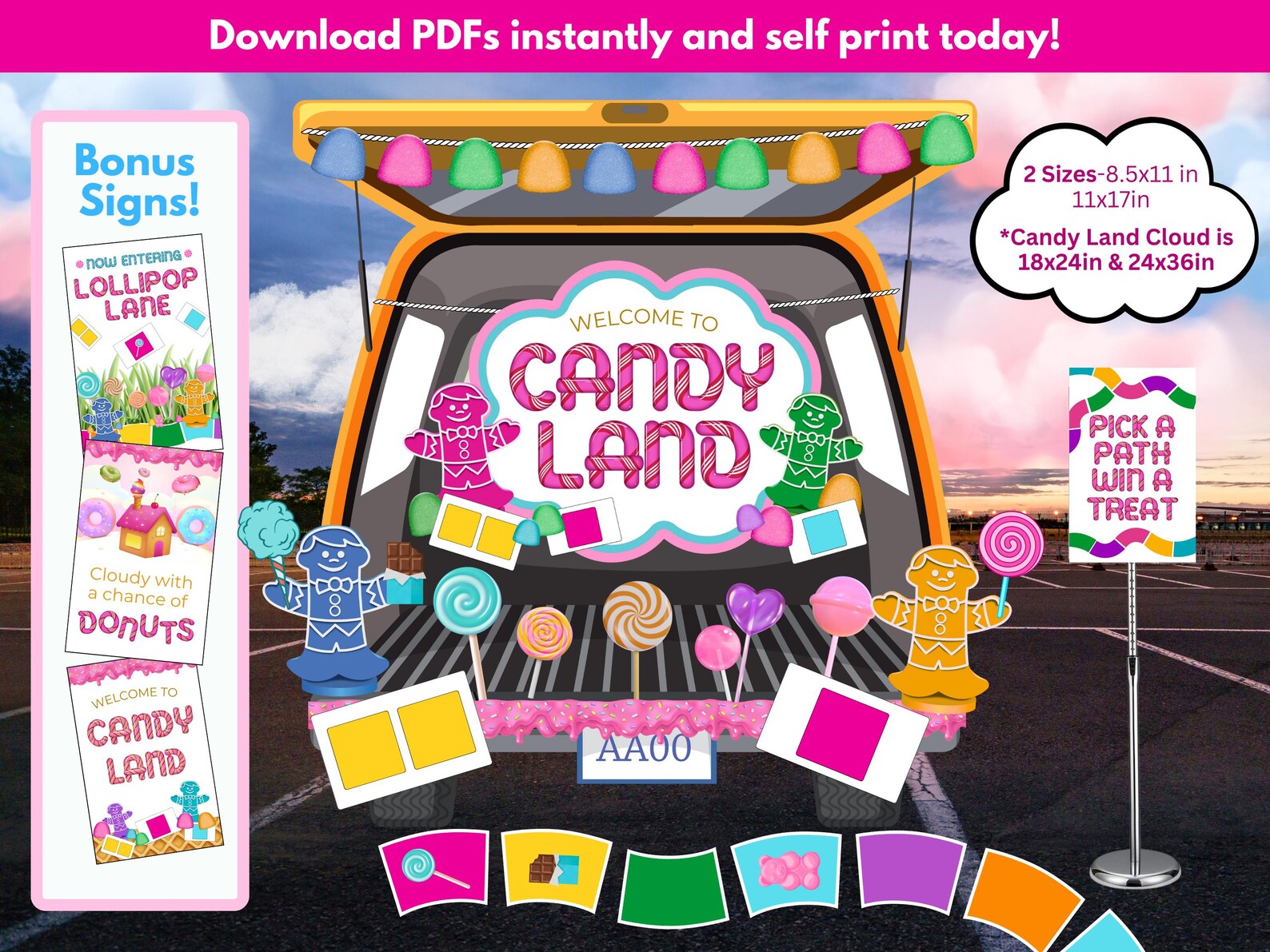 Candy Game Dessert Theme Printable Bundle | Download and Print Today - Etsy