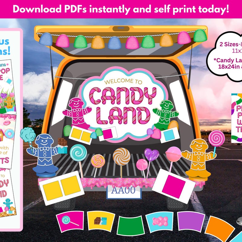 Candyland Printable Signs - Etsy