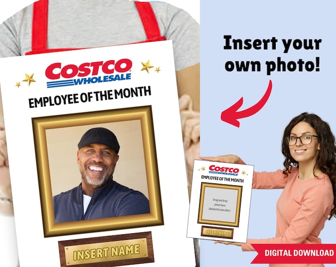Canva Costco Employee of the Month Party Sign- Self Print Template - Etsy