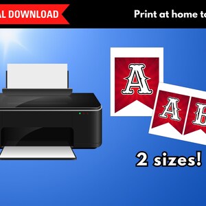 Carnival Theme Printable Banner - Red Circus Alphabet PDF Set- Print at ...