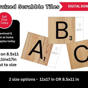 Scrabble Halloween Group Costume - DIY Printable | 2 Size Options- 8.5 ...