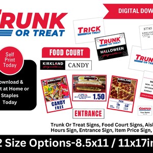 Editable Costco Trunk or Treat- Print at Home or Staples- 2 Sizes - Etsy