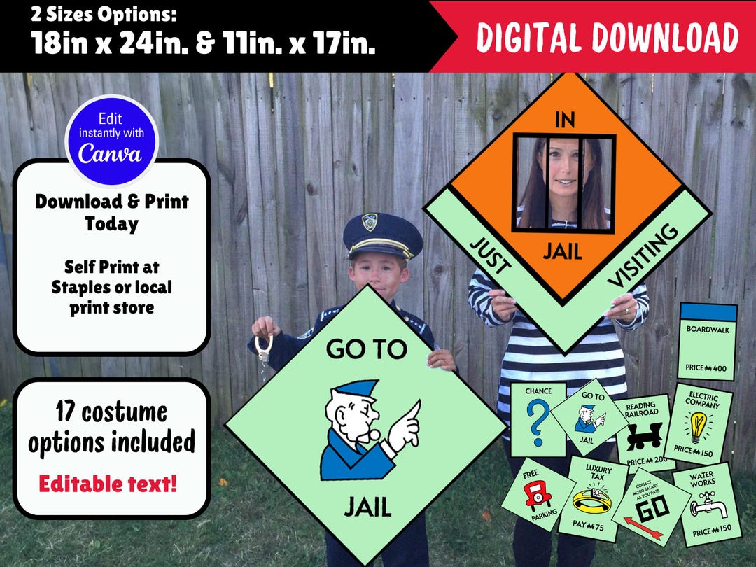 17 Monopoly Board Game-themed Group Costumes - DIY Printables, Editable ...