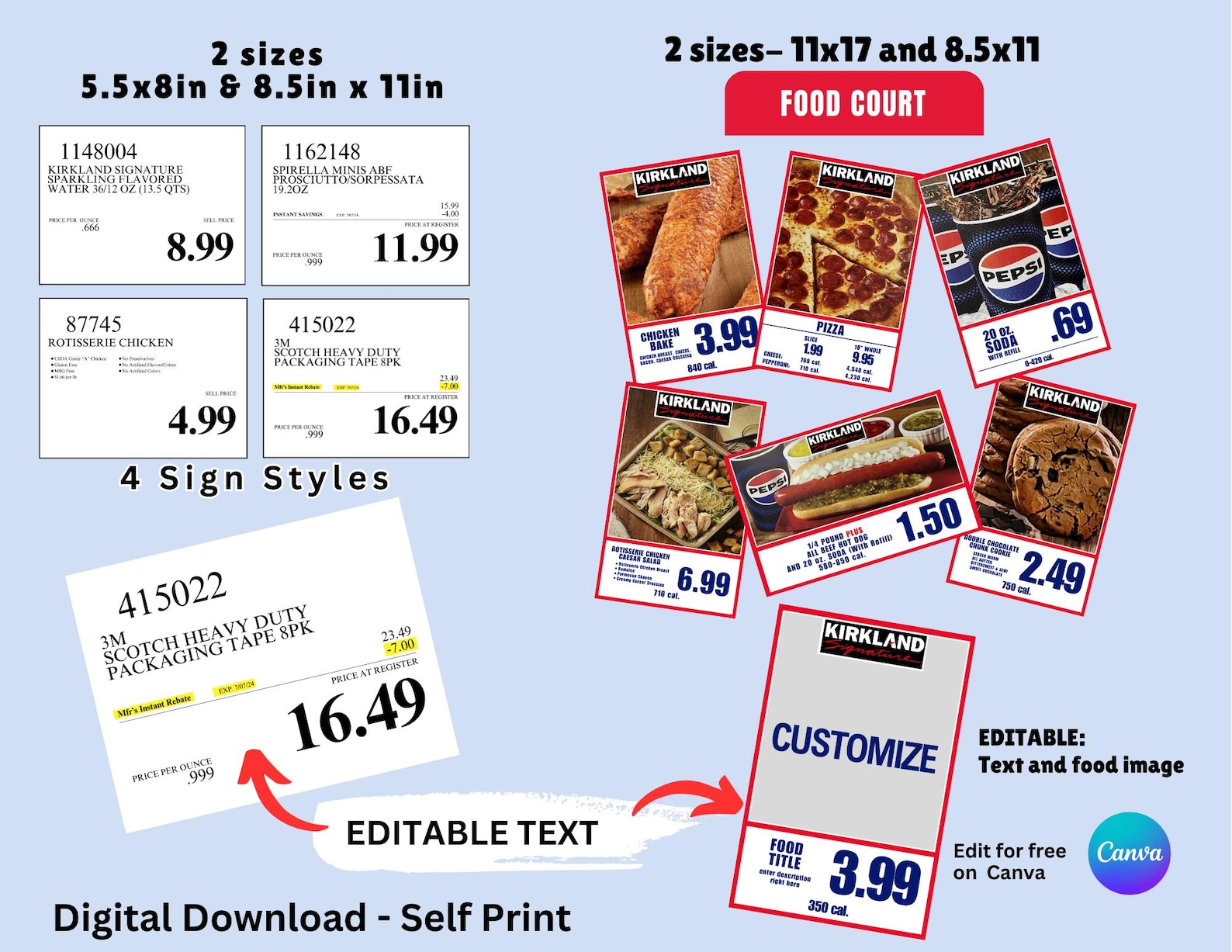 Costco MEGA BUNDLE, Customize, Canva, Invite, Badges, Membership Cards ...