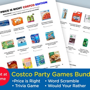 Costco Party Games- Self Print at Home, Digital Download, 8x11 In - Etsy