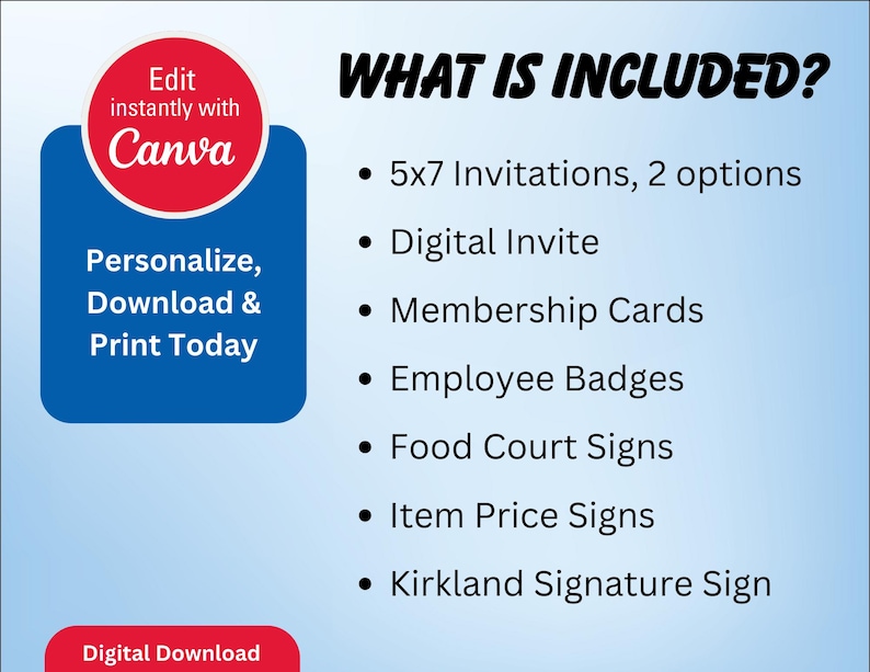 Costco Party Bundle-invitations, Price & Welcome Signs, Membership ...