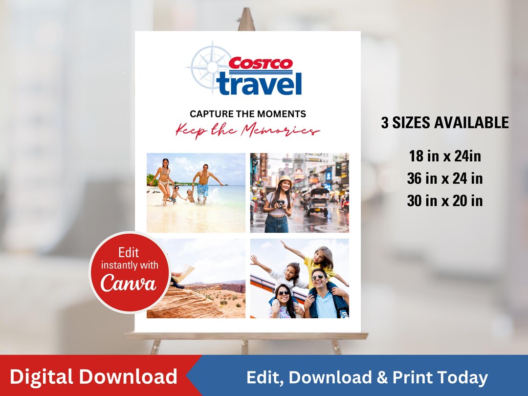 Costco Travel Poster - Editable Canva Template | Costco-themed Party ...