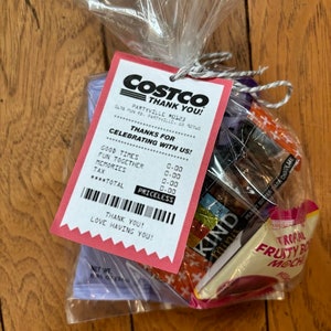 Printable Costco Party Favor Tags- Editable on Canva, Digital Download ...