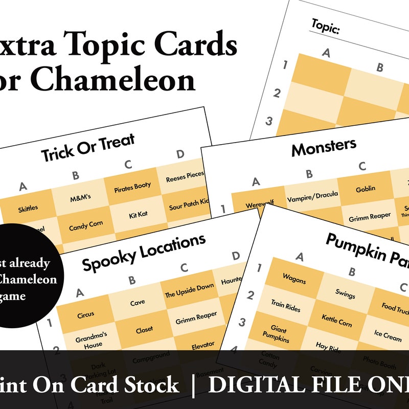 Chameleon Cards Game - Etsy UK