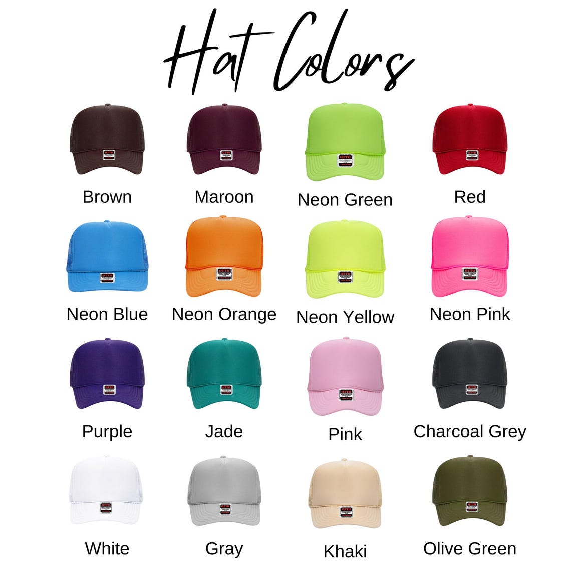 Blank Otto Trucker Hat - Etsy