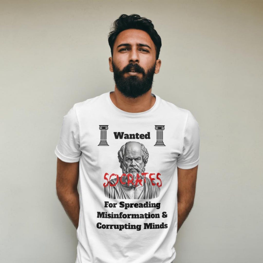 Socrates Philosophy Unisex Tee, Classic Philosophical Shirt, Vintage ...
