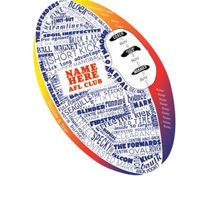 AFL Coach Appreciation Gift - Printable Artwork (custom Digital File ...