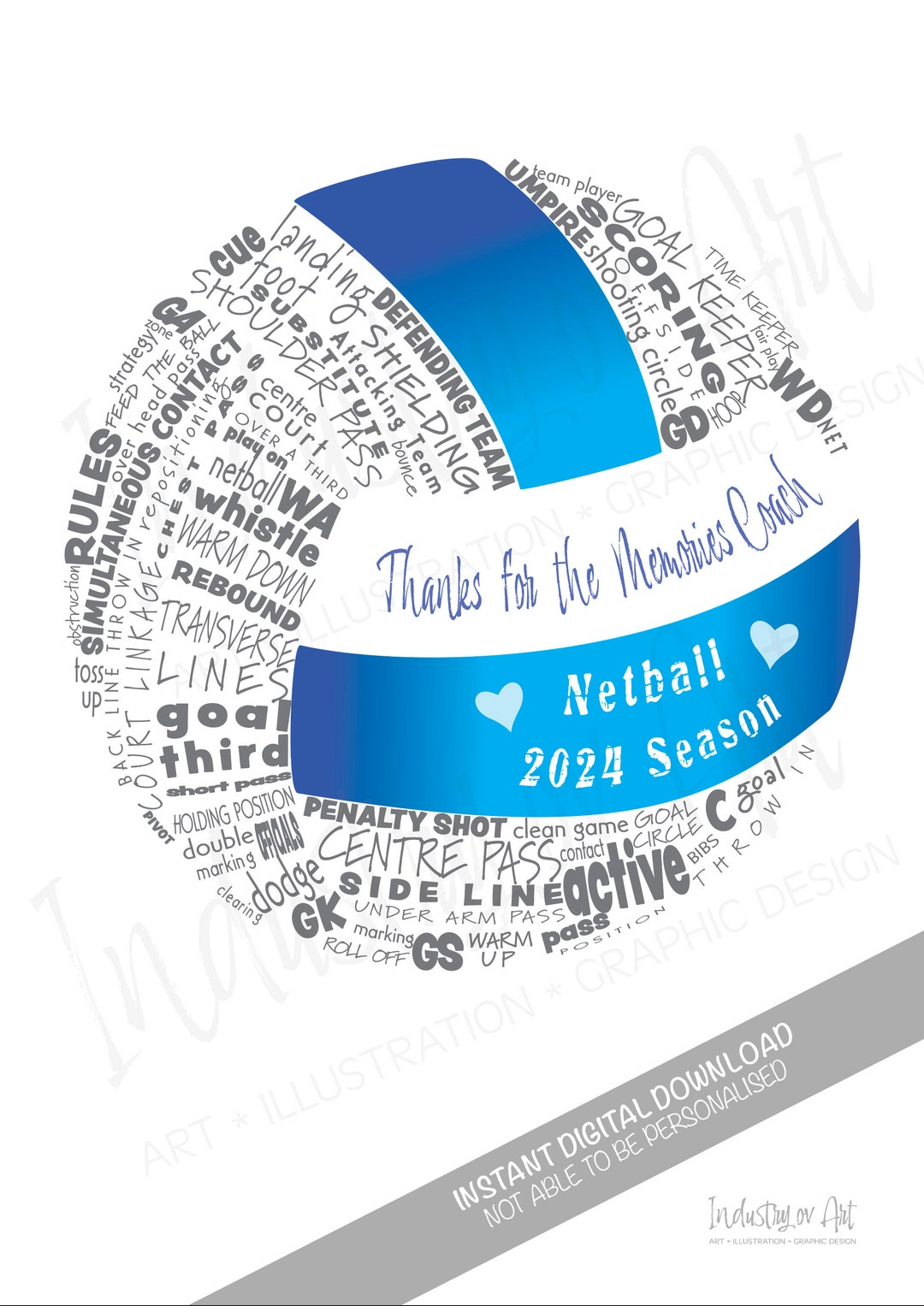 Encouraging Coach Appreciation: 'thank You' Typographic Art Instant ...