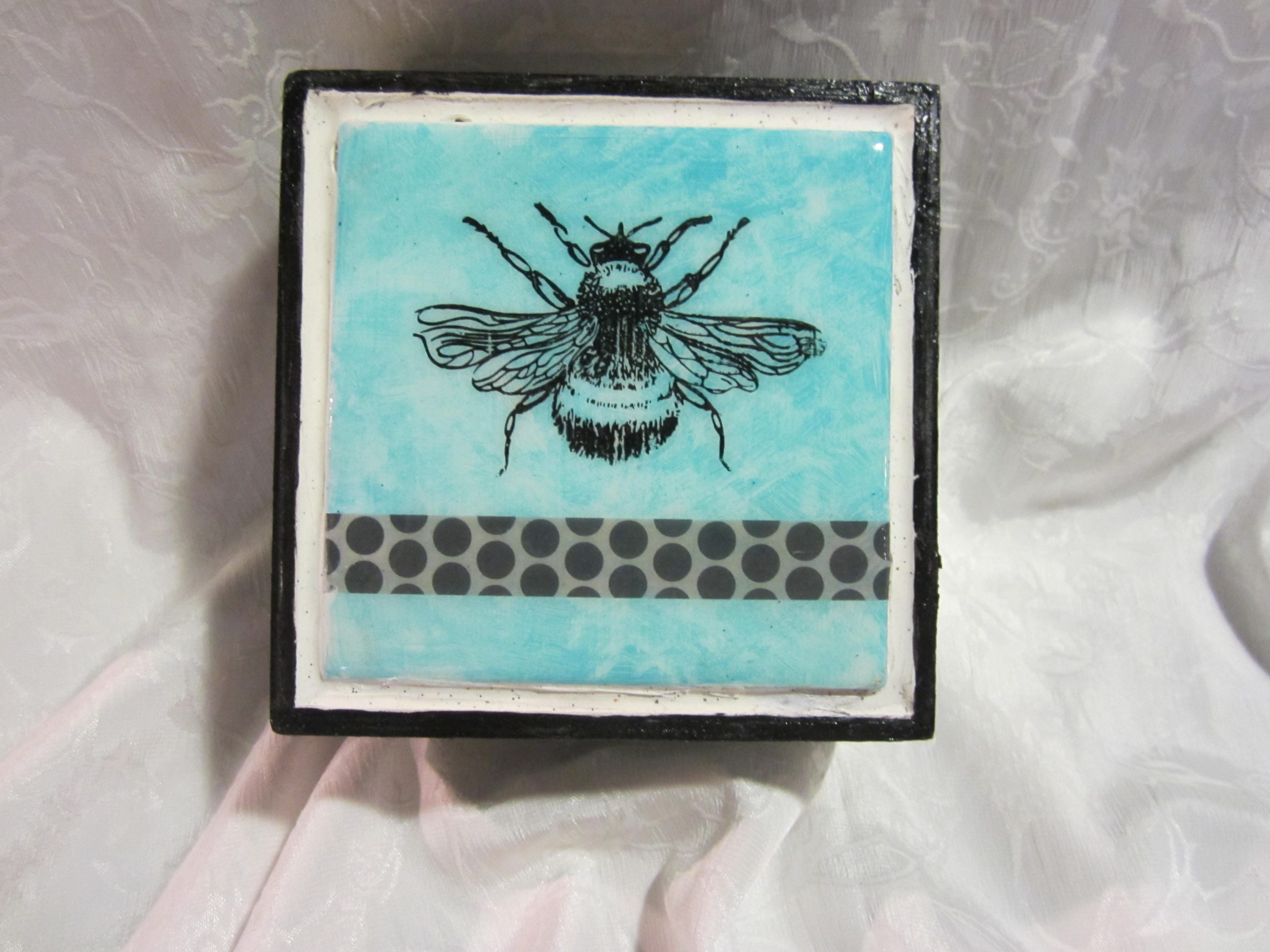 Handmade Light Blue Bee Box - Etsy
