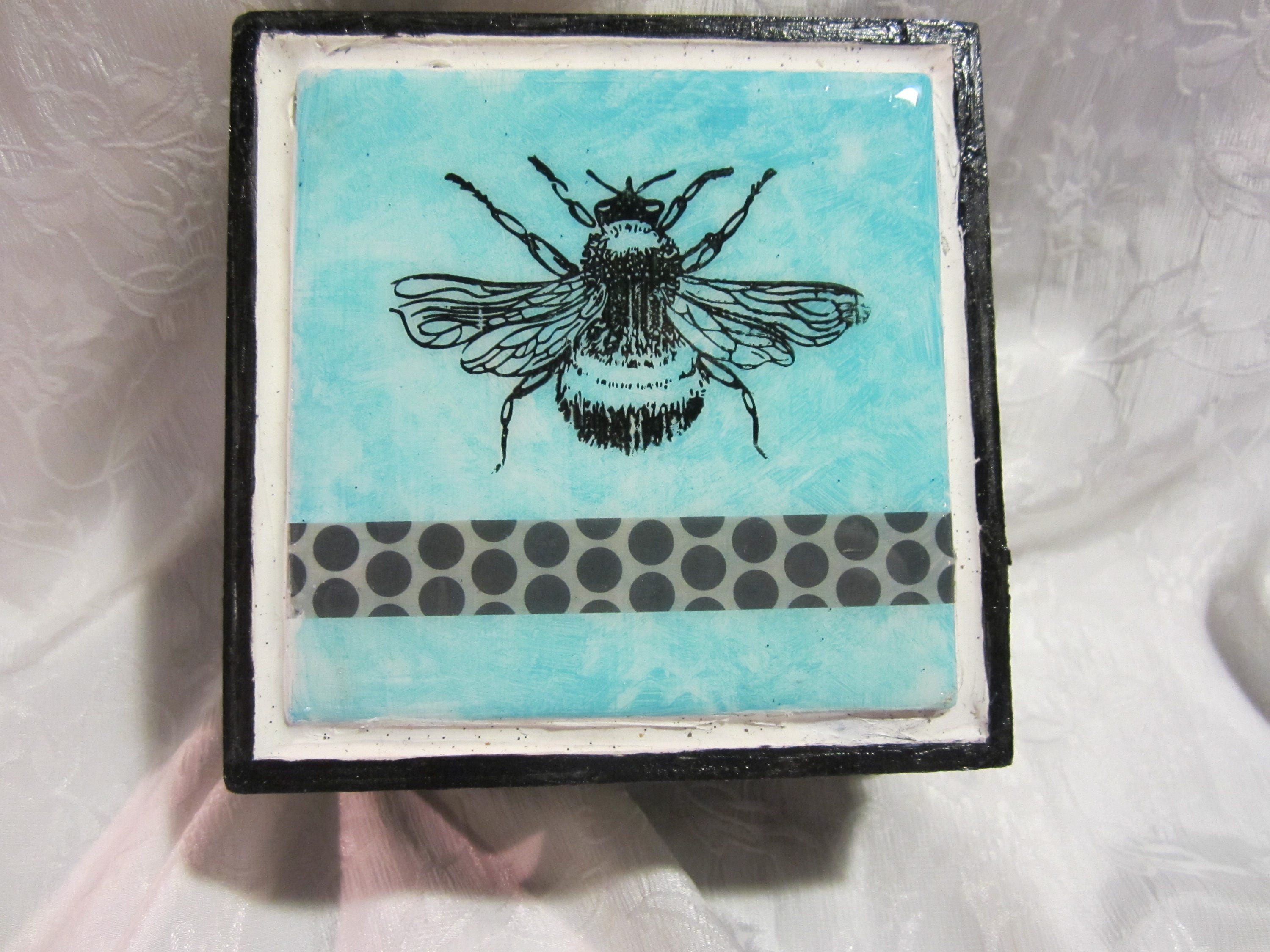 Handmade Light Blue Bee Box - Etsy