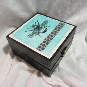 Handmade Light Blue Bee Box - Etsy