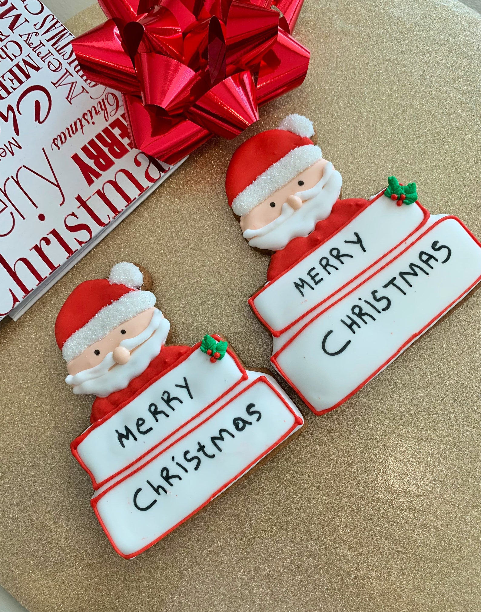 Santa Cookies christmas Cookies Gingerbread Cookies 12 | Etsy