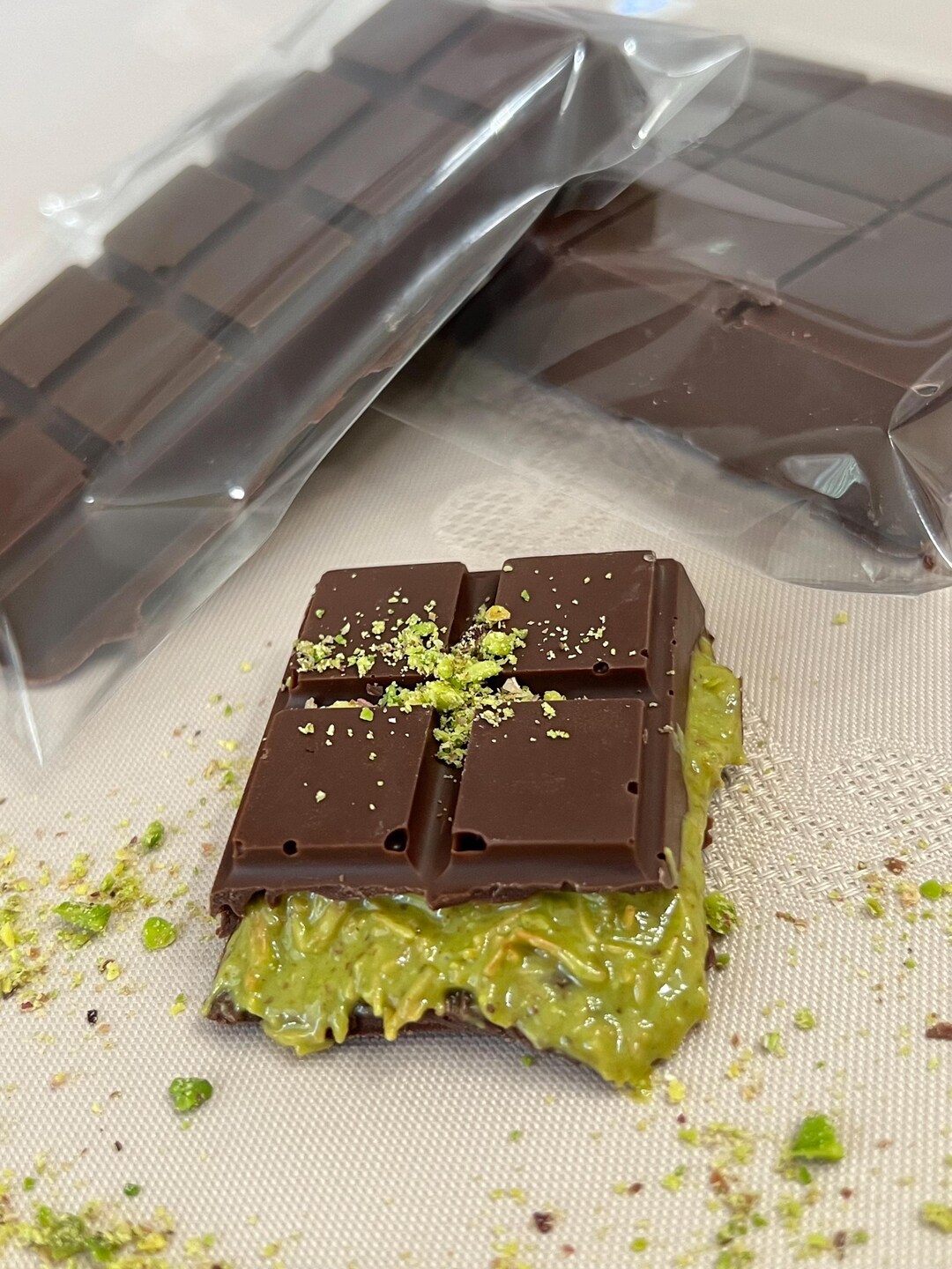 Set of 2 Small Dubai Chocolate Bars - Handmade | Finest Belgian ...