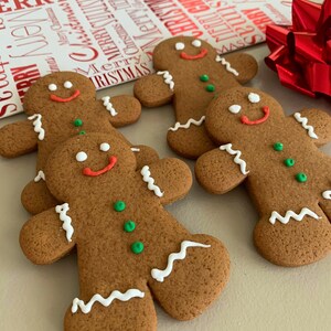 Handmade Large Gingerbread Man Cookies - Christmas Holiday Cookies, 12 ...
