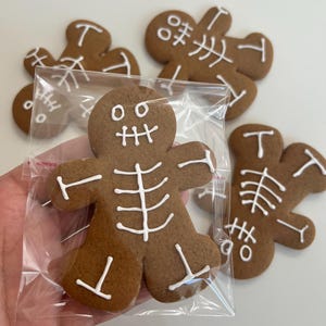 Halloween Gingerbread Skeleton Cookies, Royal Icing, 12 Count - Etsy