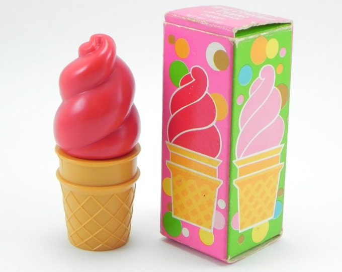 FREE SHIPPING Vintage Avon Ice Cream Cone Cherry Lip Pomade 1974 Makeup ...