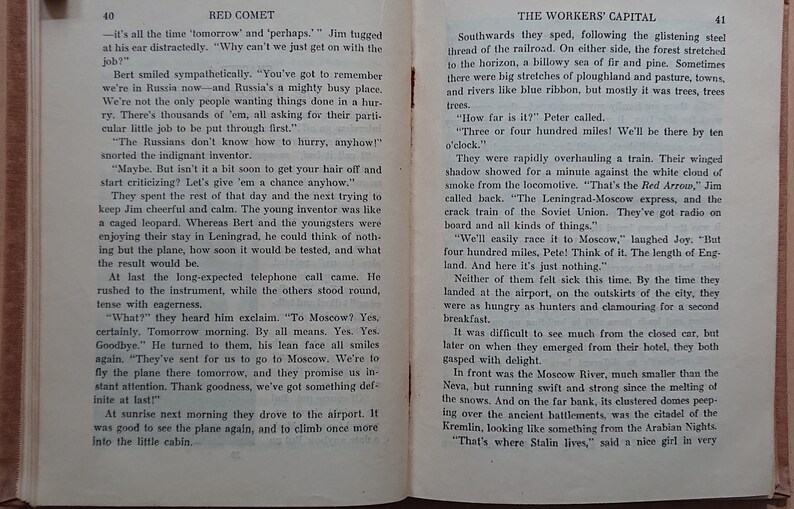 Red Comet : A Tale of Travel in the USSR - Geoffrey Trease - 1936 ...