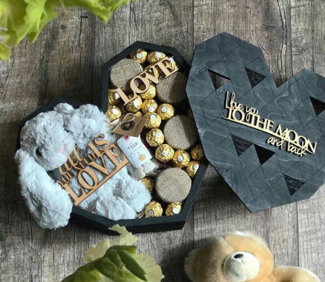 Geometric Heart Shaped Gift Box Plans for CNC Router Laser Cutting ...