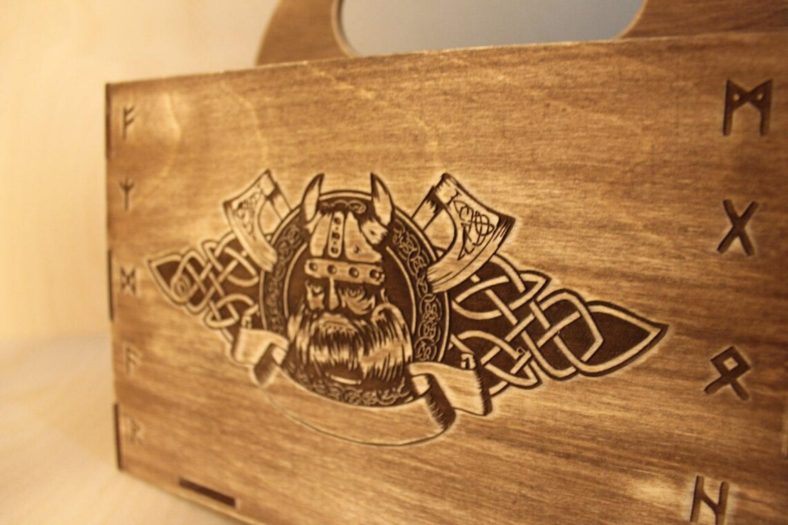 Vikings Beer Bag Plans for CNC Routing Laser Cutting Wooden Man Gift ...