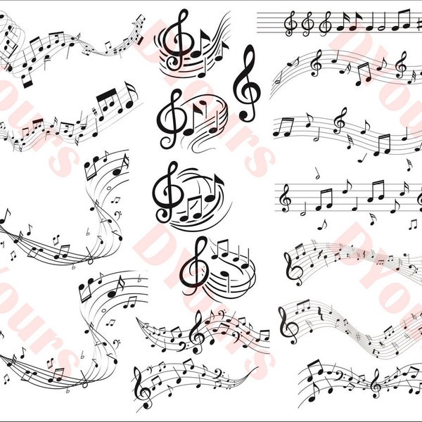 Musical Note Clipart - Etsy