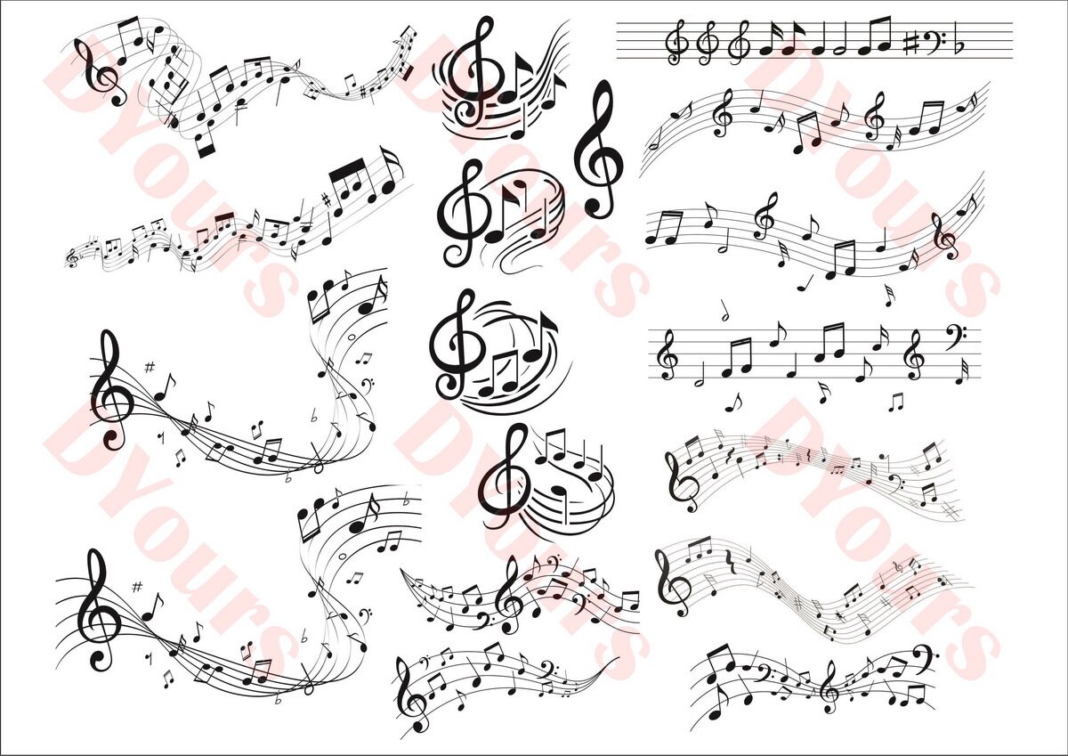 Musical Notes Clipart Music Note Musicians Song - Instant Download ...