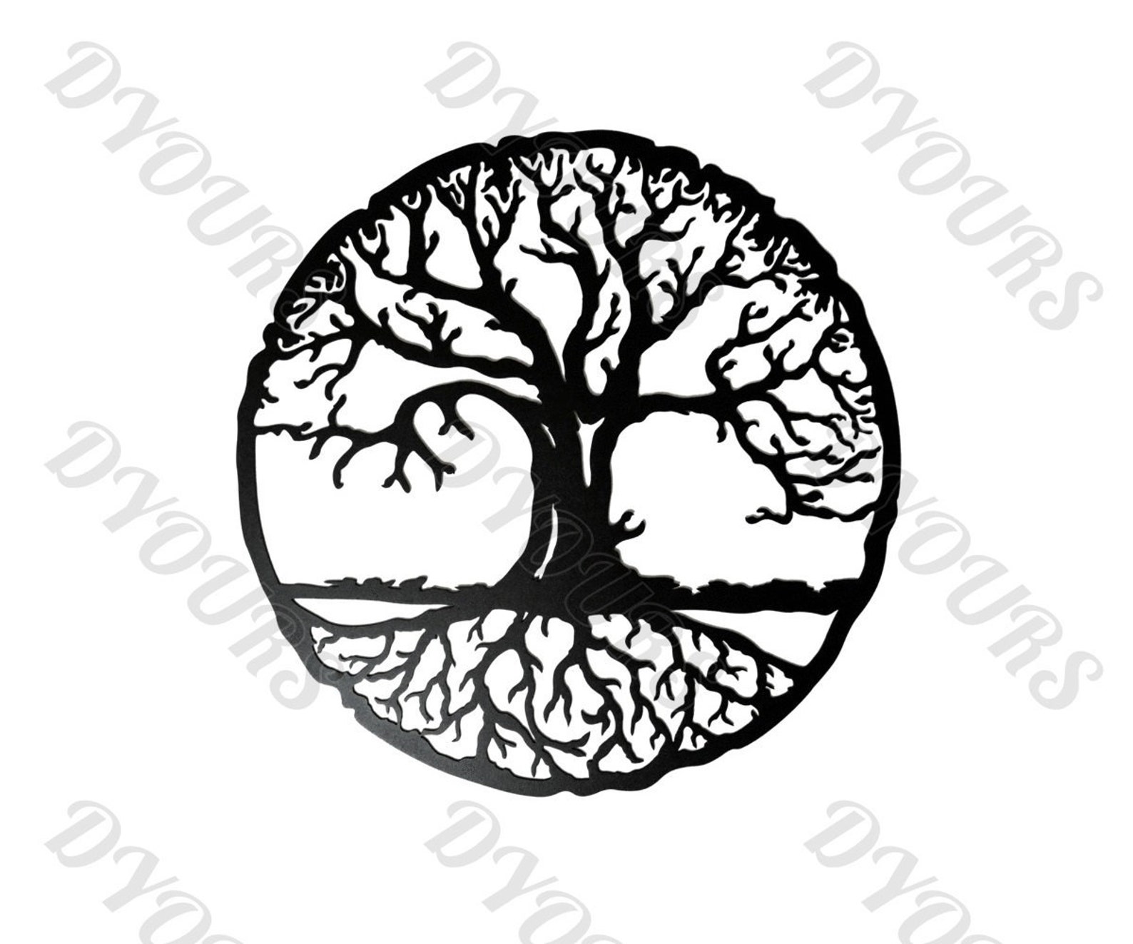 Round Tree of Life Wall Art - Svg Cdr Pdf Dxf Files- Instant Download ...