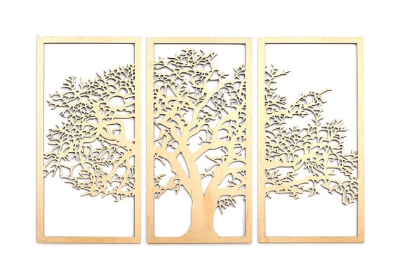 Lasercut Human Tree of Life Wall Decoration Wooden Metal Vector Art Cnc ...