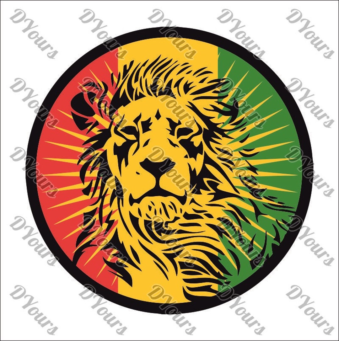 Rasta Lion Template Jamaica Flag Red Yellow Green - Svg Cdr Ai Pdf ...