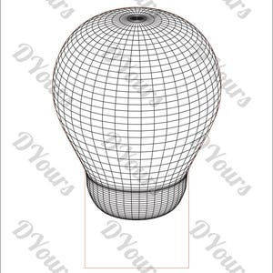 Light Bulb 3D Lamp Vector Model - Svg Cdr Pdf Dxf Files - Instant ...