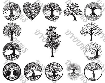 Tree of Life Wall Art - Floral Pattern Trees Tracery Wall Art Plans ...