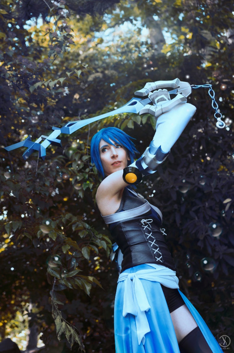Kingdom Hearts Aqua Rainfell Keyblade - Etsy