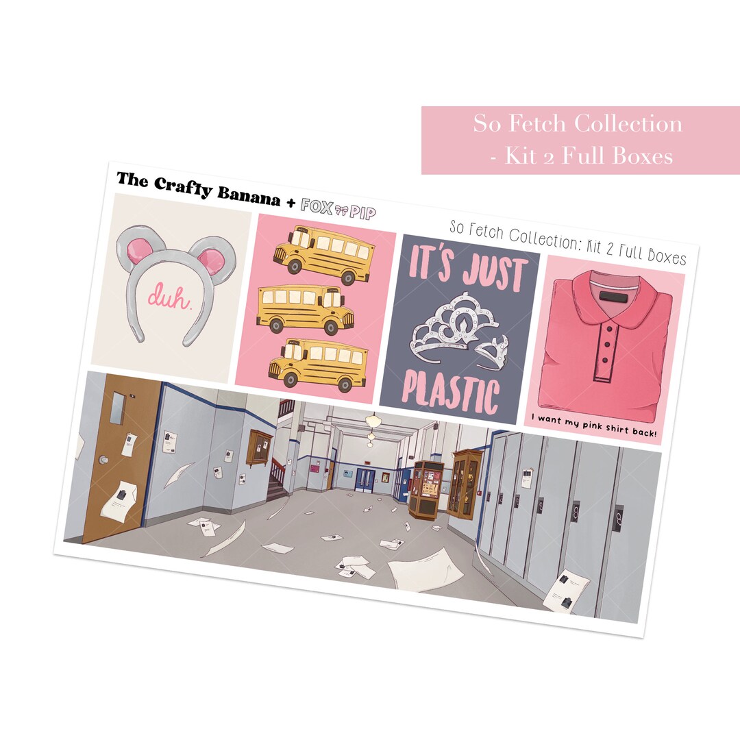 School Full Box Planner Stickers, Pop Culture Stickers, Movie Planner ...