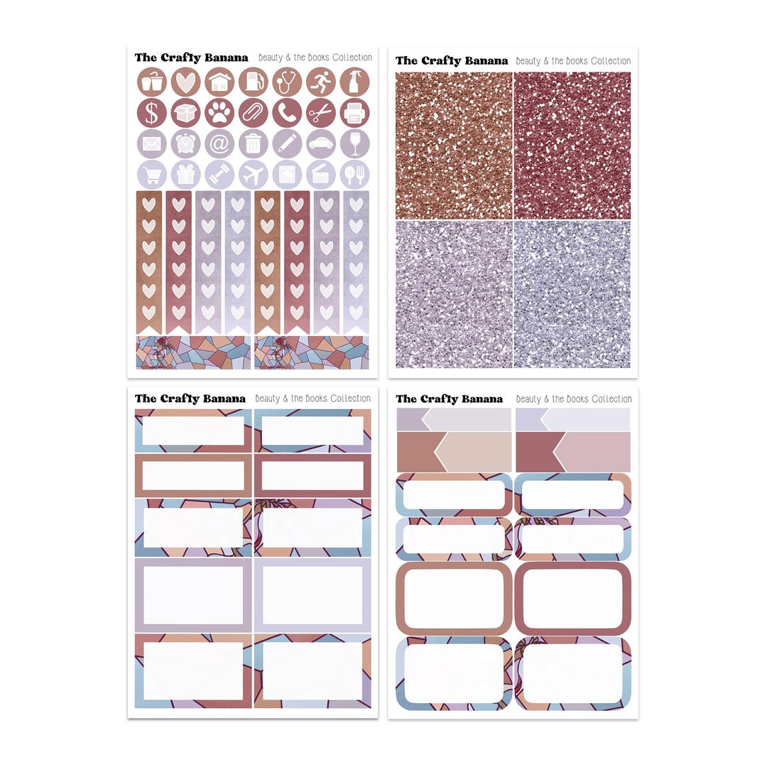 Beauty Add on Sticker Sheets, Functional Planner Stickers, Icon ...