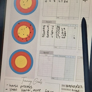 Archery Progress Tracker, Target Plotter, Digital Product, Print at ...
