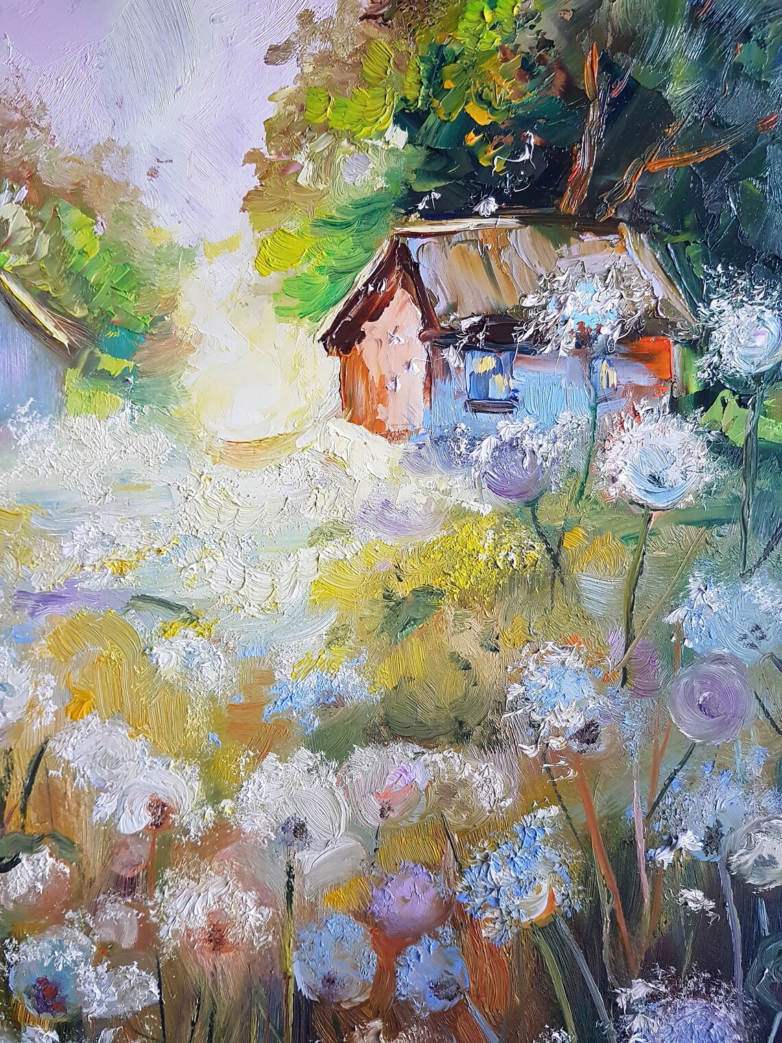 Dandelion Field Wall Art Flower Painting Floral Art Mothers - Etsy